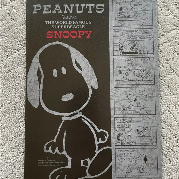 Hallmark | Office | Hallmark Rare Peanuts Snoopy Plastic Desk Pad Made ...